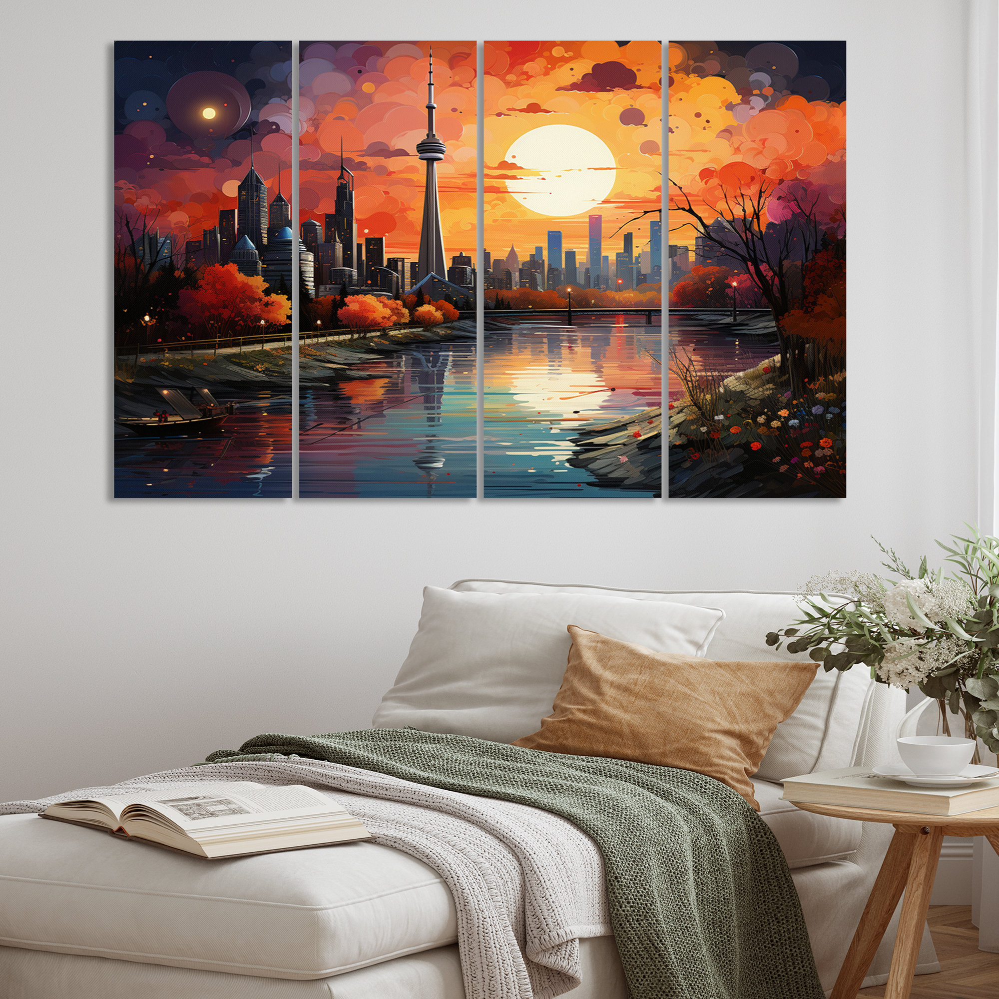 Design Art City Toronto Popart Landscape I - City Toronto Wall Art ...