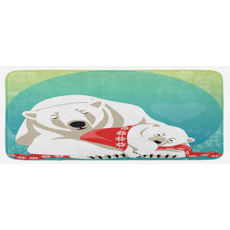 East Urban Home Polar Bear Kitchen Mat | Wayfair