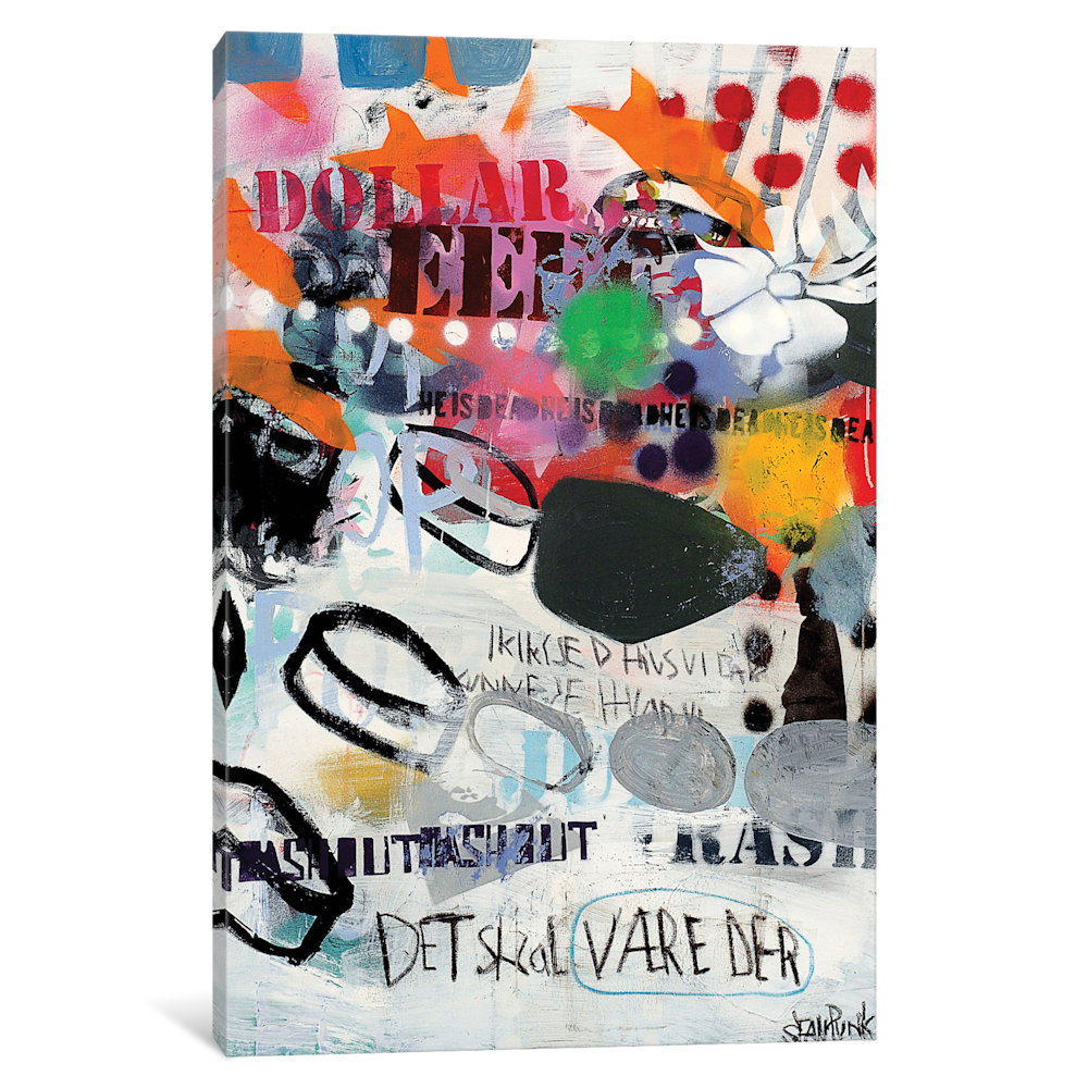 East Urban Home 'Discs' by Sean Punk Graphic Art Print on Canvas | Wayfair