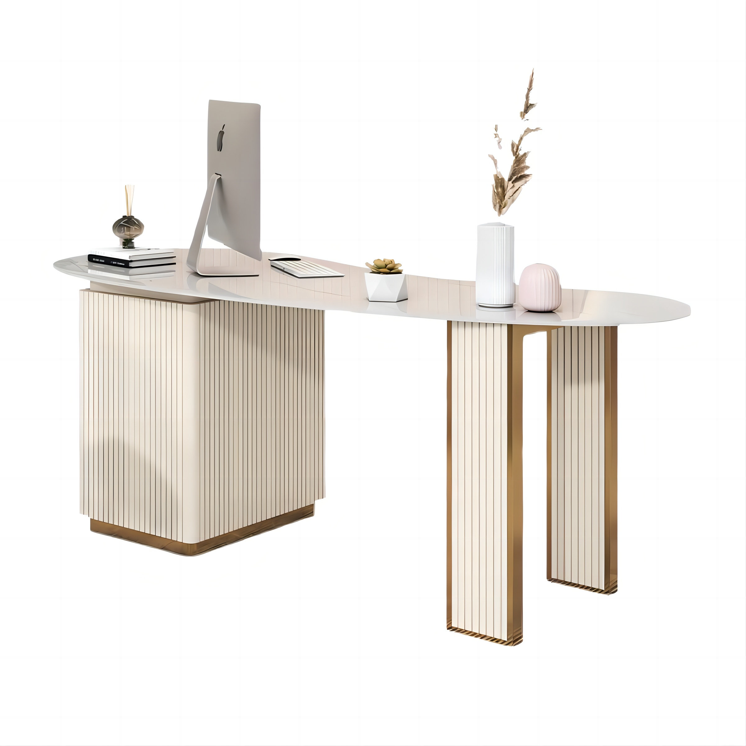 Orren Ellis Prisha Curved Writing Desk | Wayfair