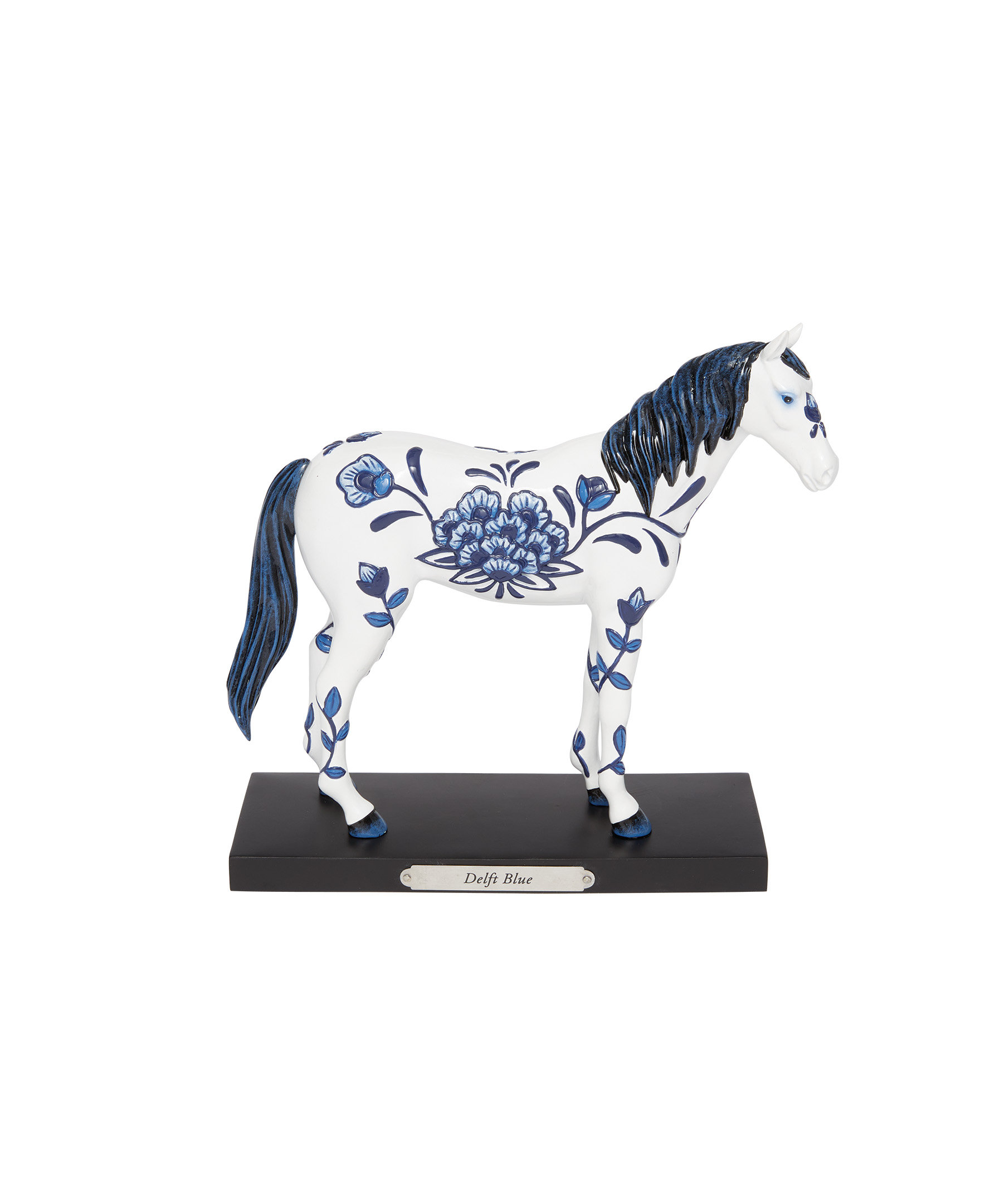 enesco Trail Of Painted Ponies Delft Blue Horse Figurine 7.2in H | Wayfair