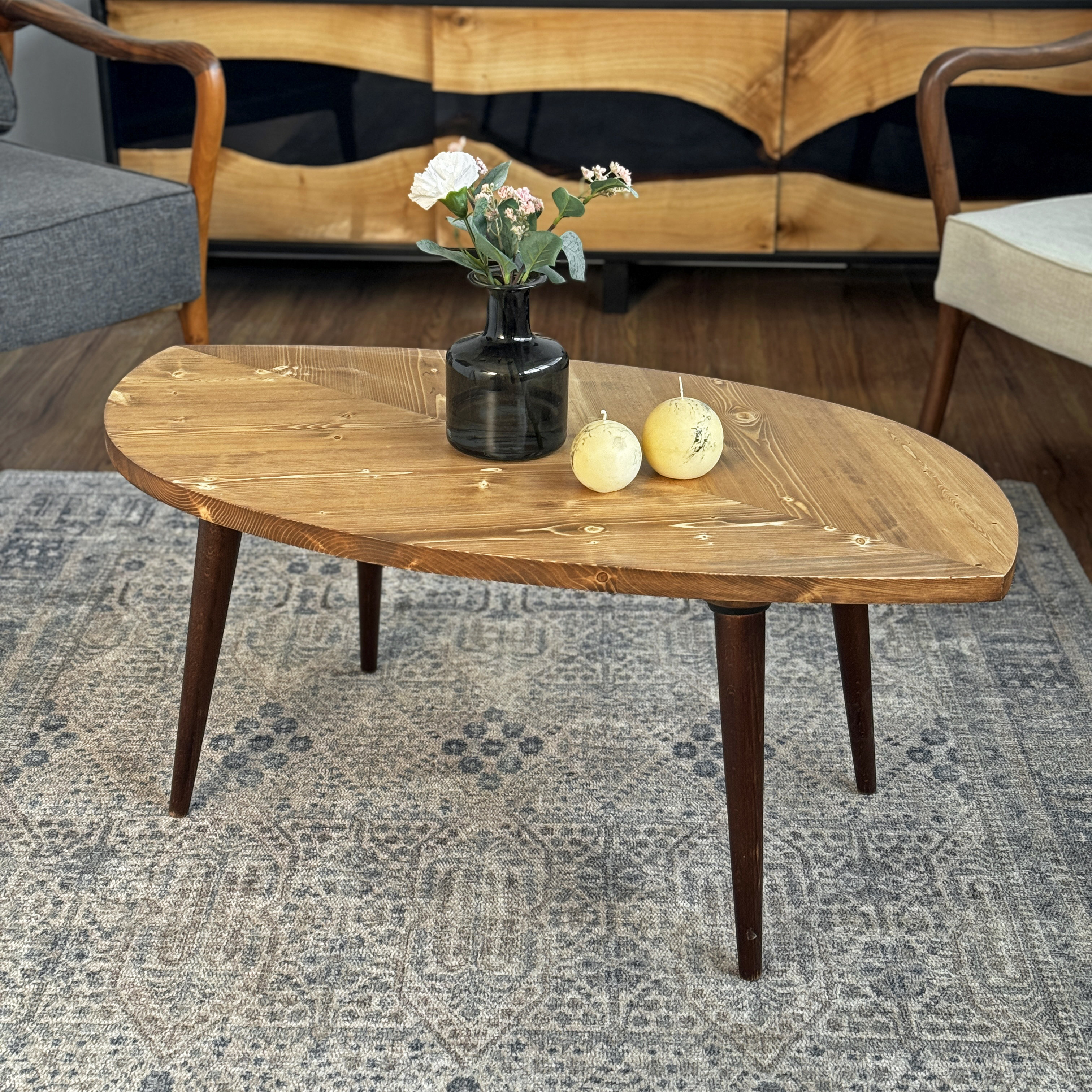 George Oliver Hayrullah Leaf Shaped 4 Legs Coffee Table & Reviews | Wayfair