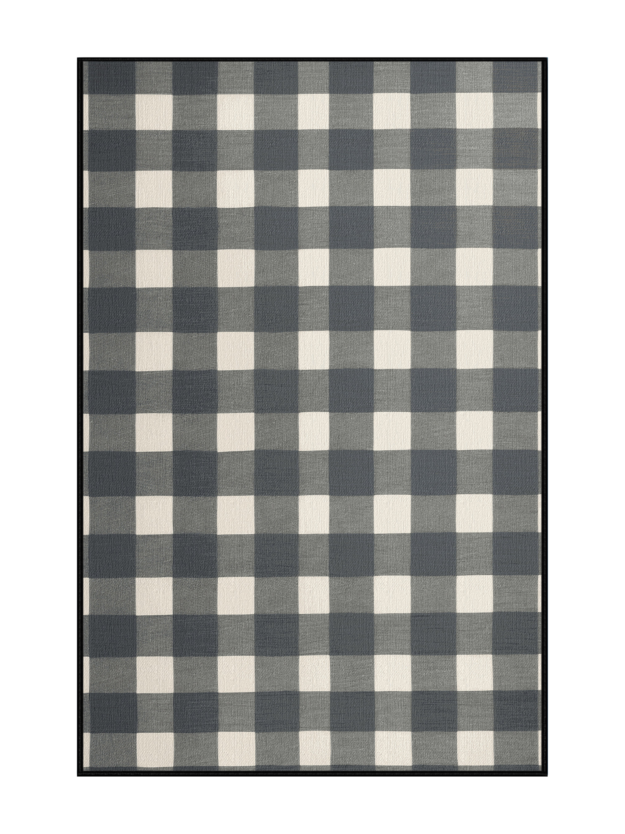 Hokku Designs Machine Washable Checkered Gray Area Rug | Wayfair