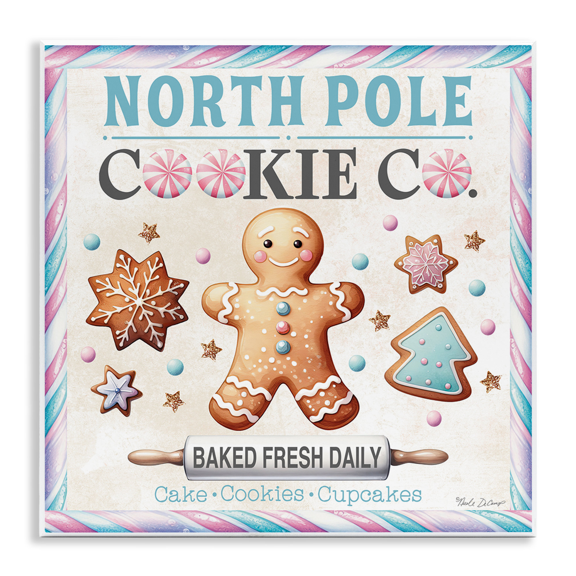 Latitude Run® Gingerbread Cookie Co Canvas Wall Art by Nicole DeCamp ...