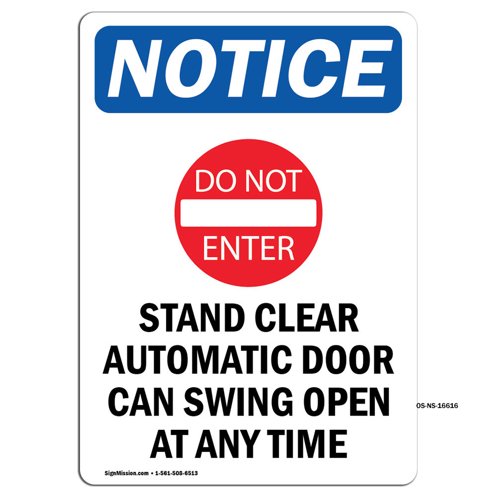 SignMission Stand Clear Sign | Wayfair
