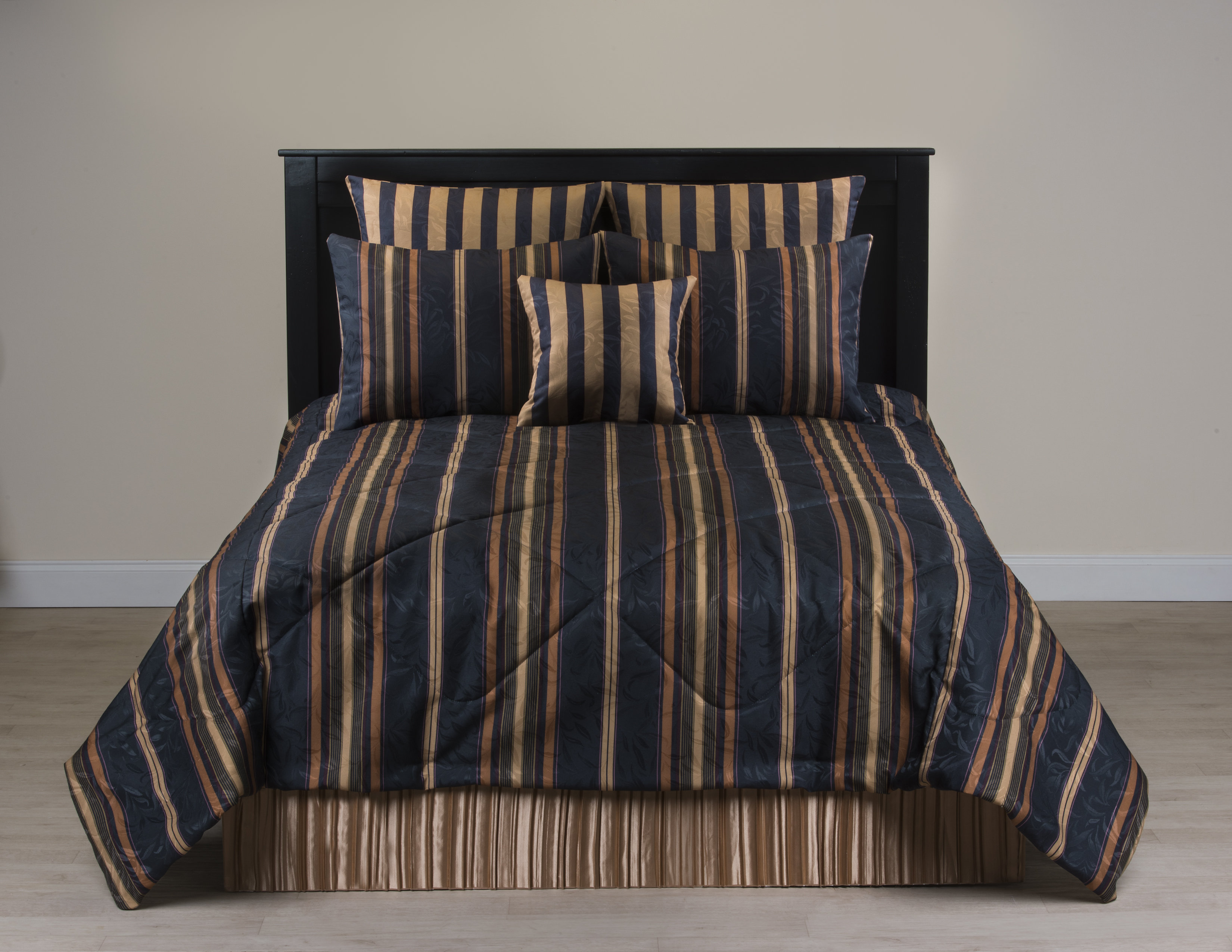Victor Mill Stripe Jacquard ink navy Comforter Set | Wayfair