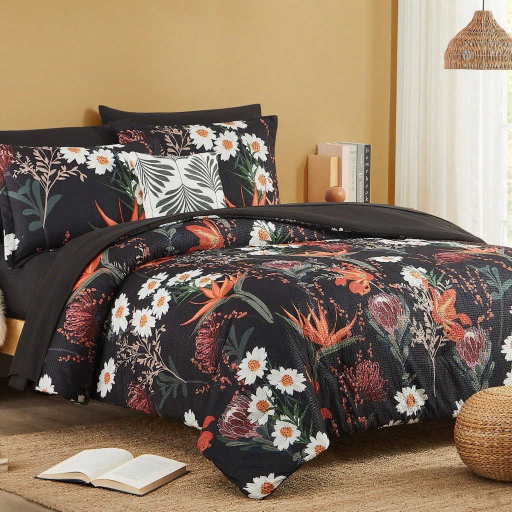 ZENMIT Ensemble d'édredon Black Shore Floral - Wayfair Canada