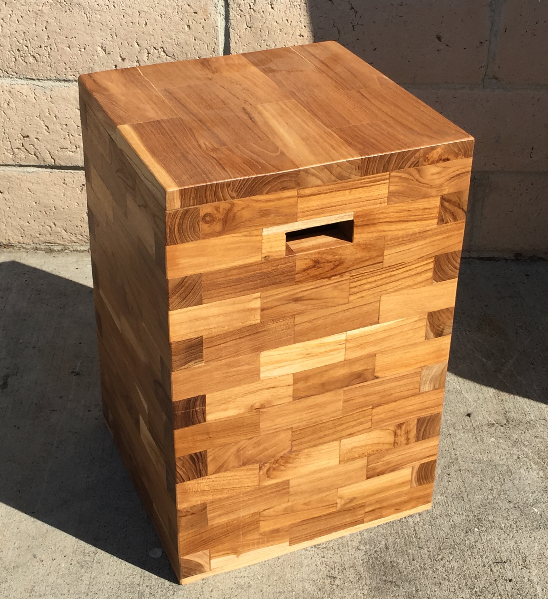 World Menagerie Lisnagarvey Teak Accent Stool | Wayfair