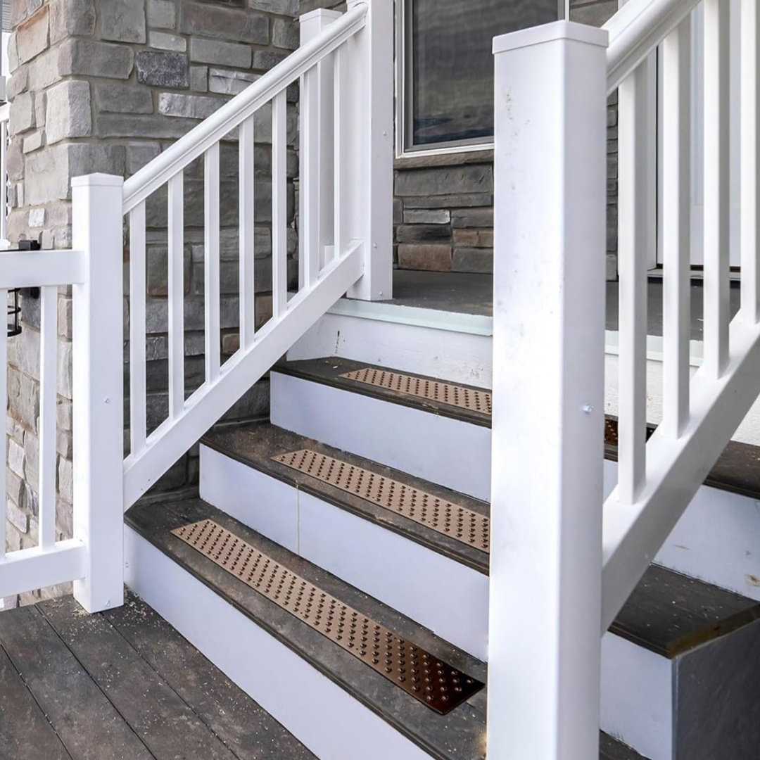 Symple Stuff 8 Pcs Non Slip Aluminum Stair Treads - 30 X 3.75 Inch ...