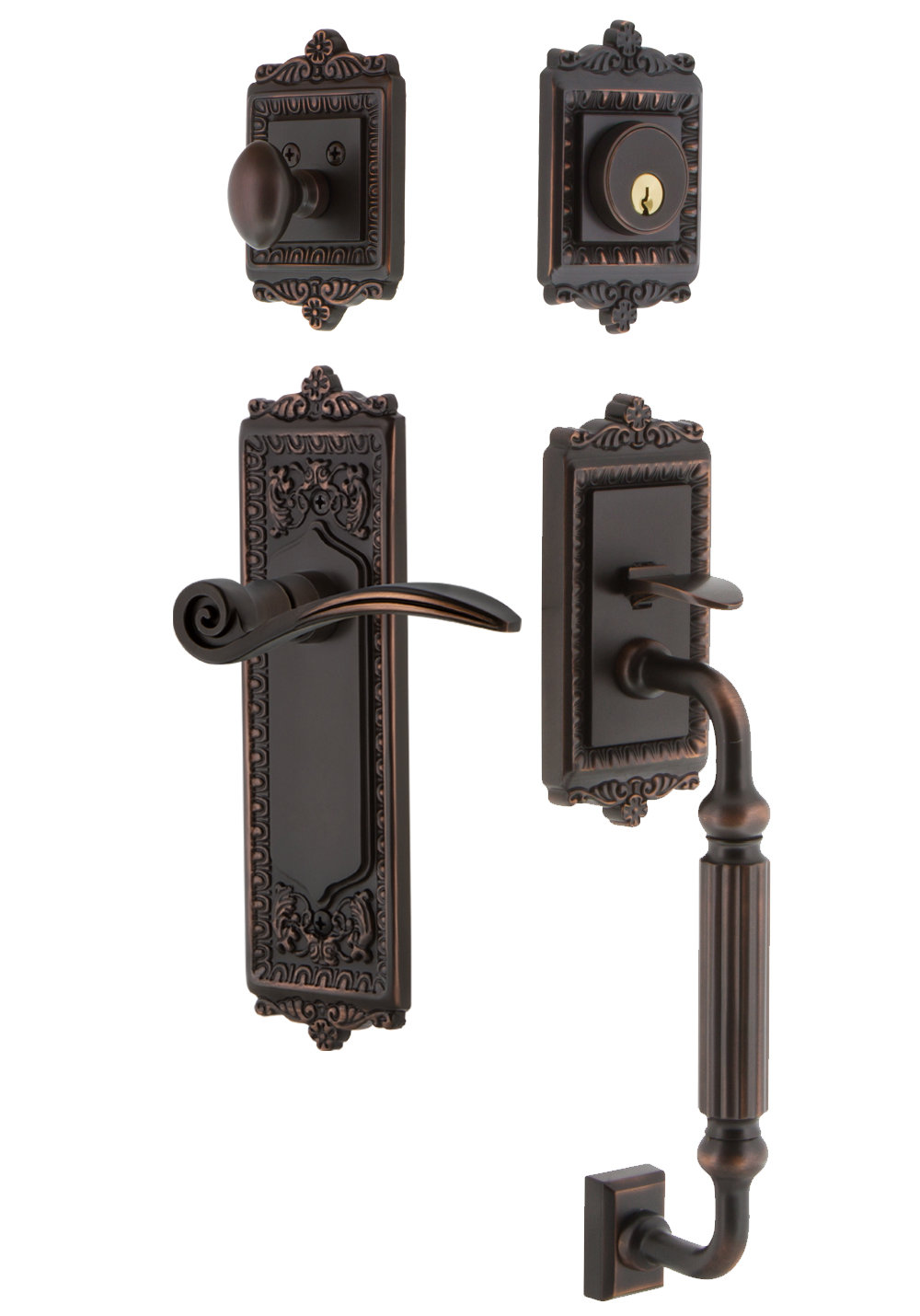 Nostalgic Warehouse Egg & Dart Plate F Grip Handleset with Single ...