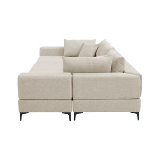 Wade Logan® 6 - Piece Upholstered Sectional & Reviews | Wayfair