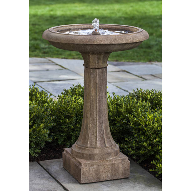 Campania International, Inc Hummingbird Concrete Pedestal Birdbath ...