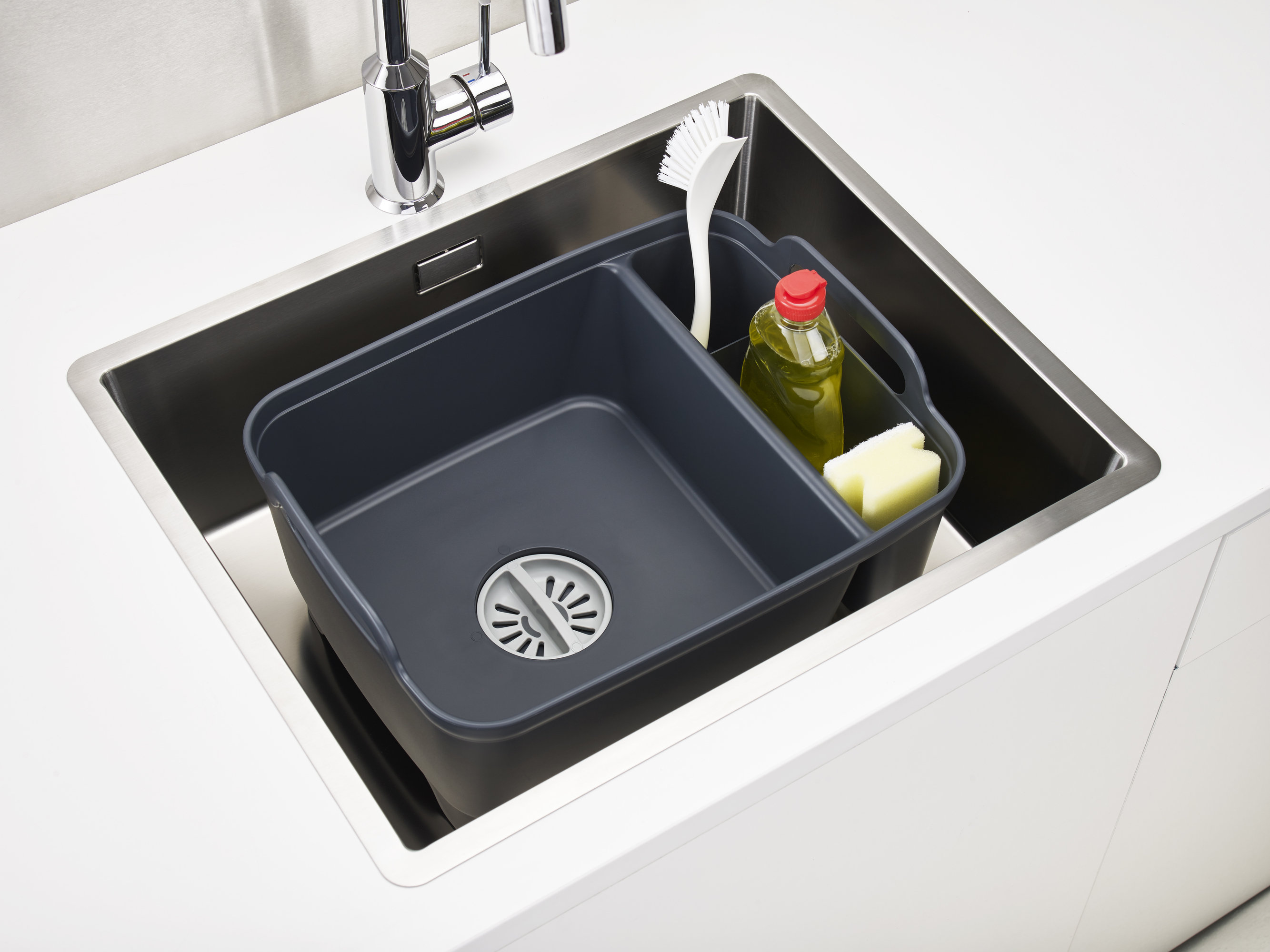 Joseph Joseph Wash & Drain Store Wash Basin With Storage Caddy Draining ...