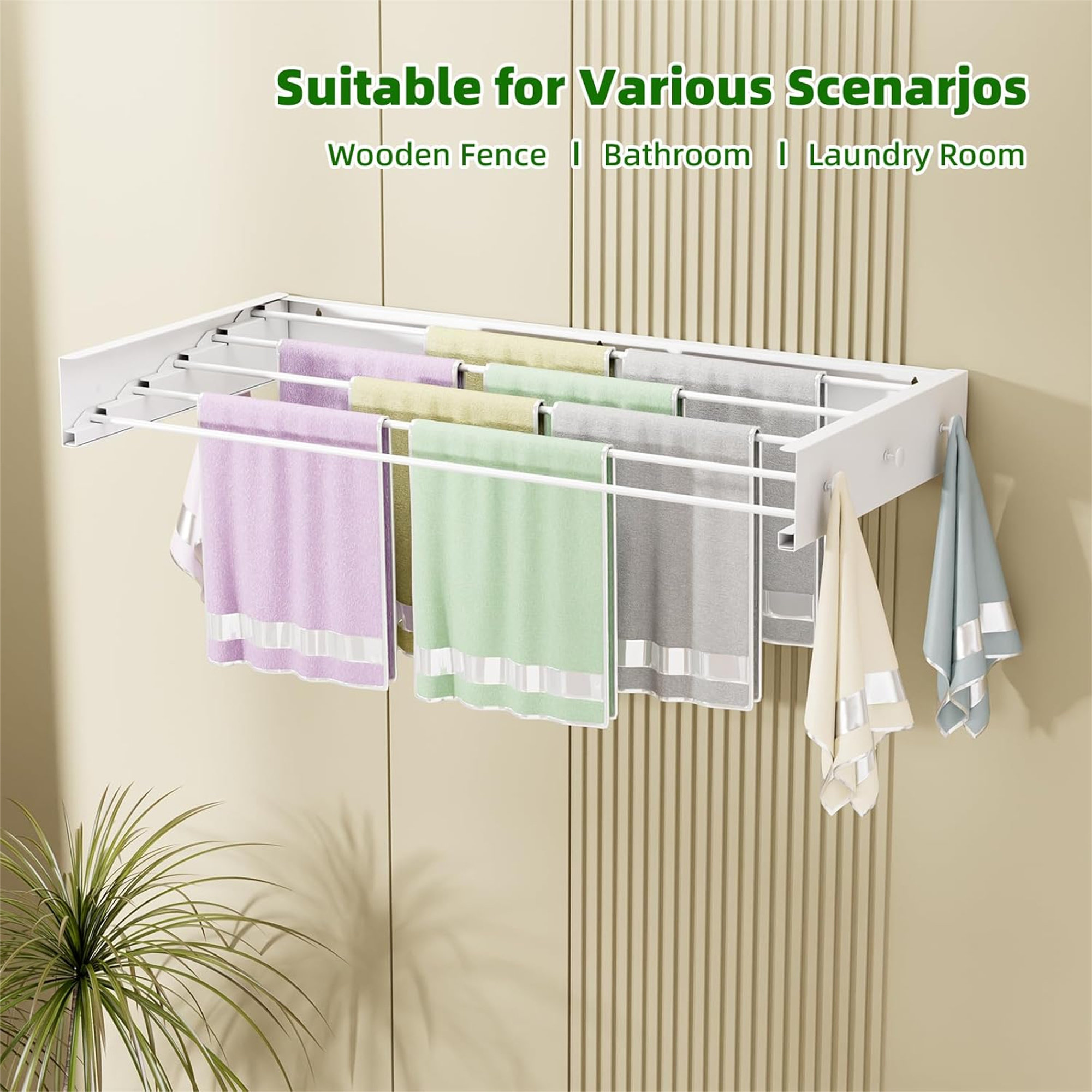 doitbest Wall-Mounted Compact Drying Rack - Over-The-Door & Collapsible ...