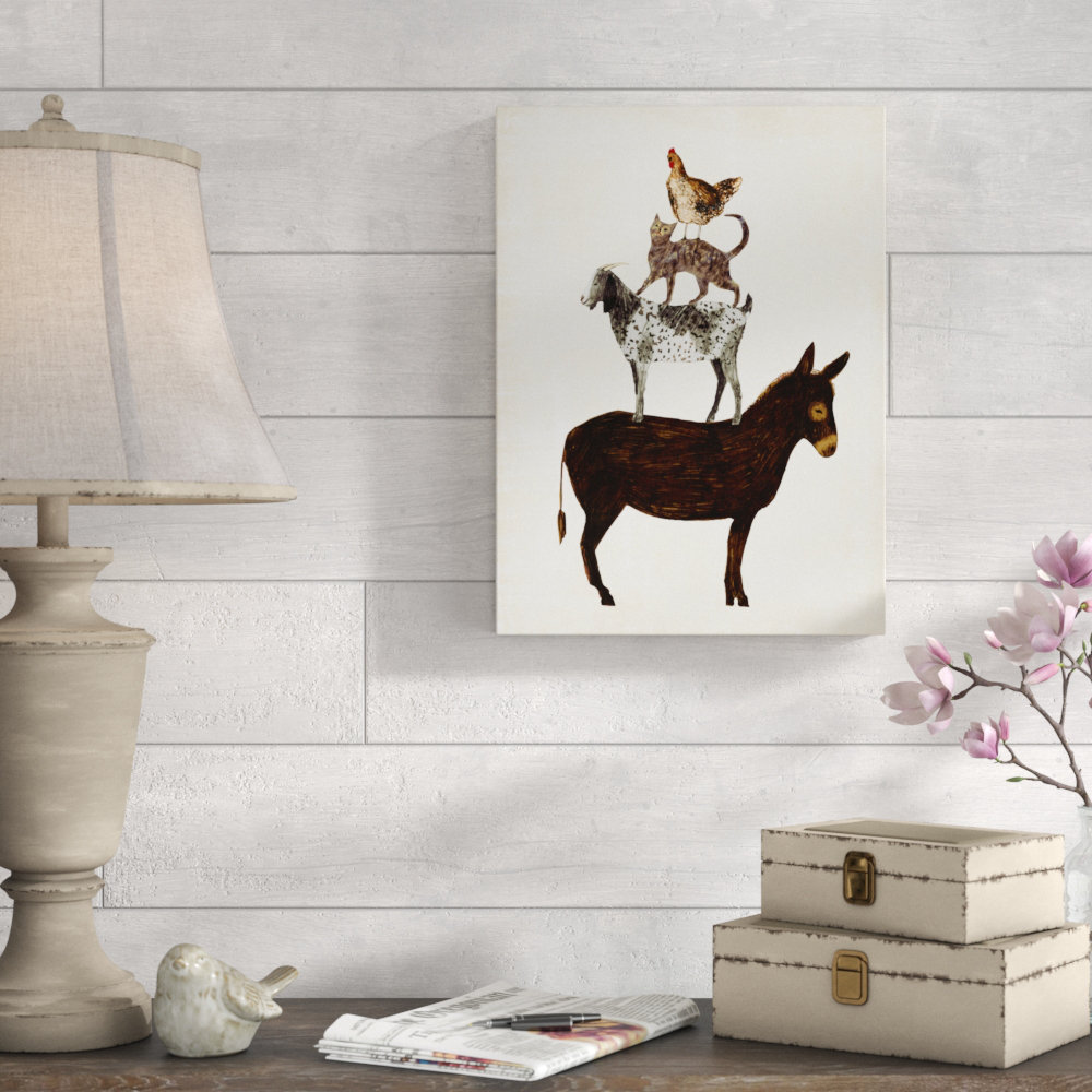 August Grove 'Barnyard Buds V' Painting on Wrapped Canvas - Wayfair Canada