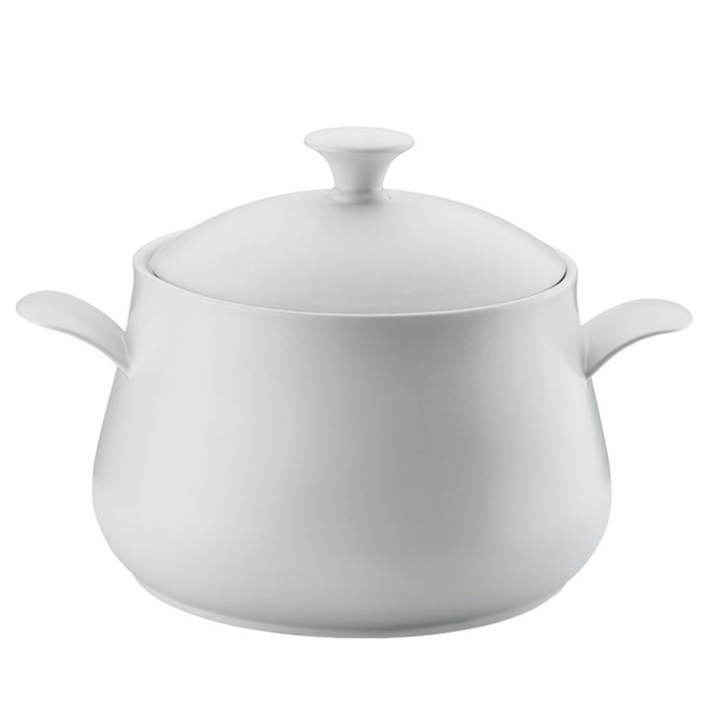 East Urban Home Porcelain Stock Pot with Lid | Wayfair