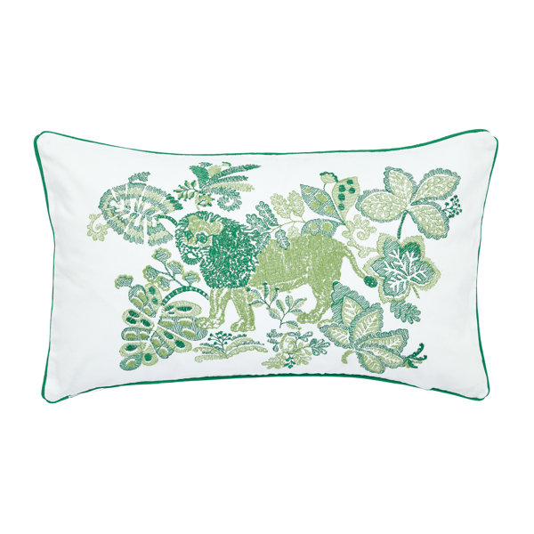 SCION Leopard Dots Floral Rectangular Throw Cushion With Filling ...