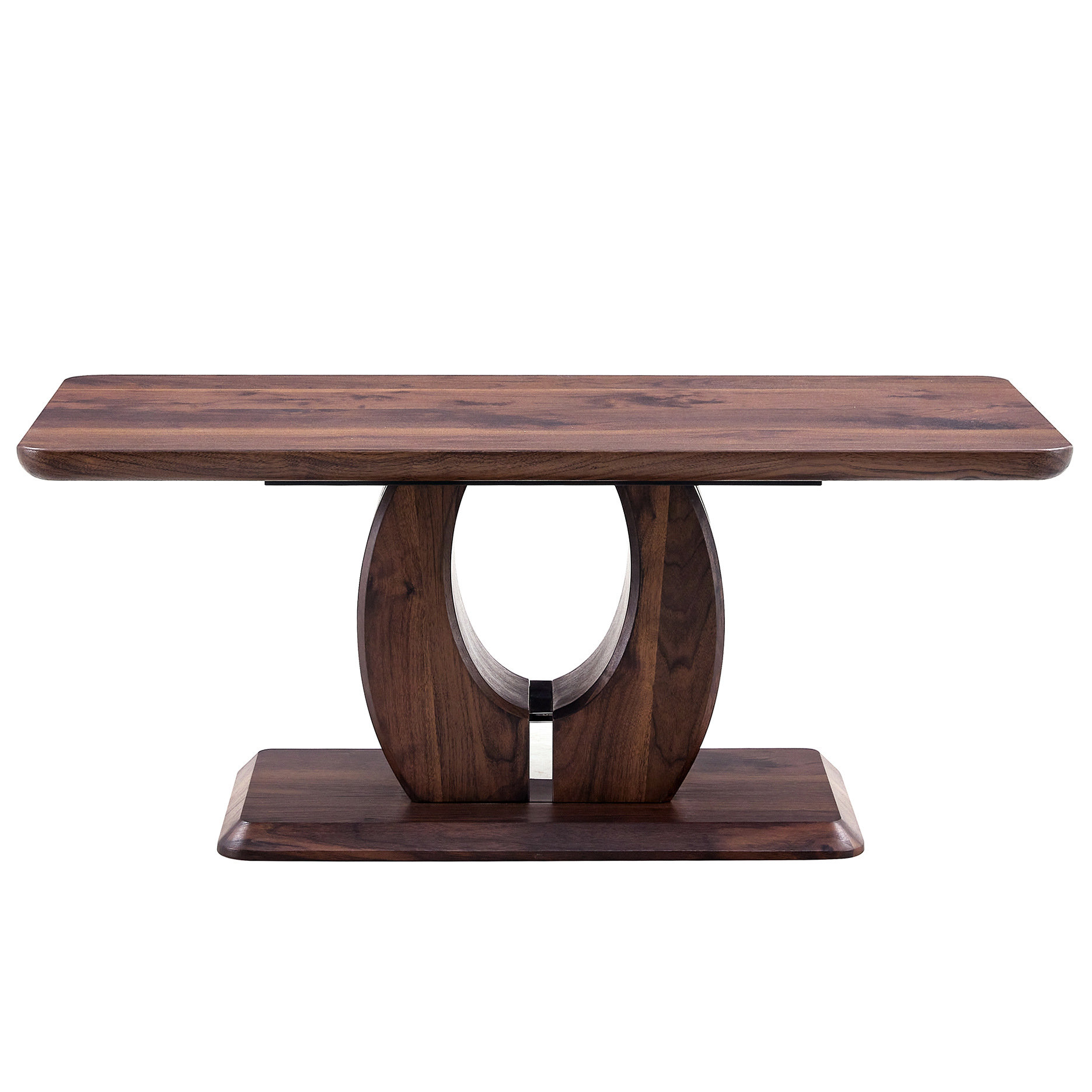 Latitude Run® Walnut Color Side Table With Rounded Edges, Smooth ...