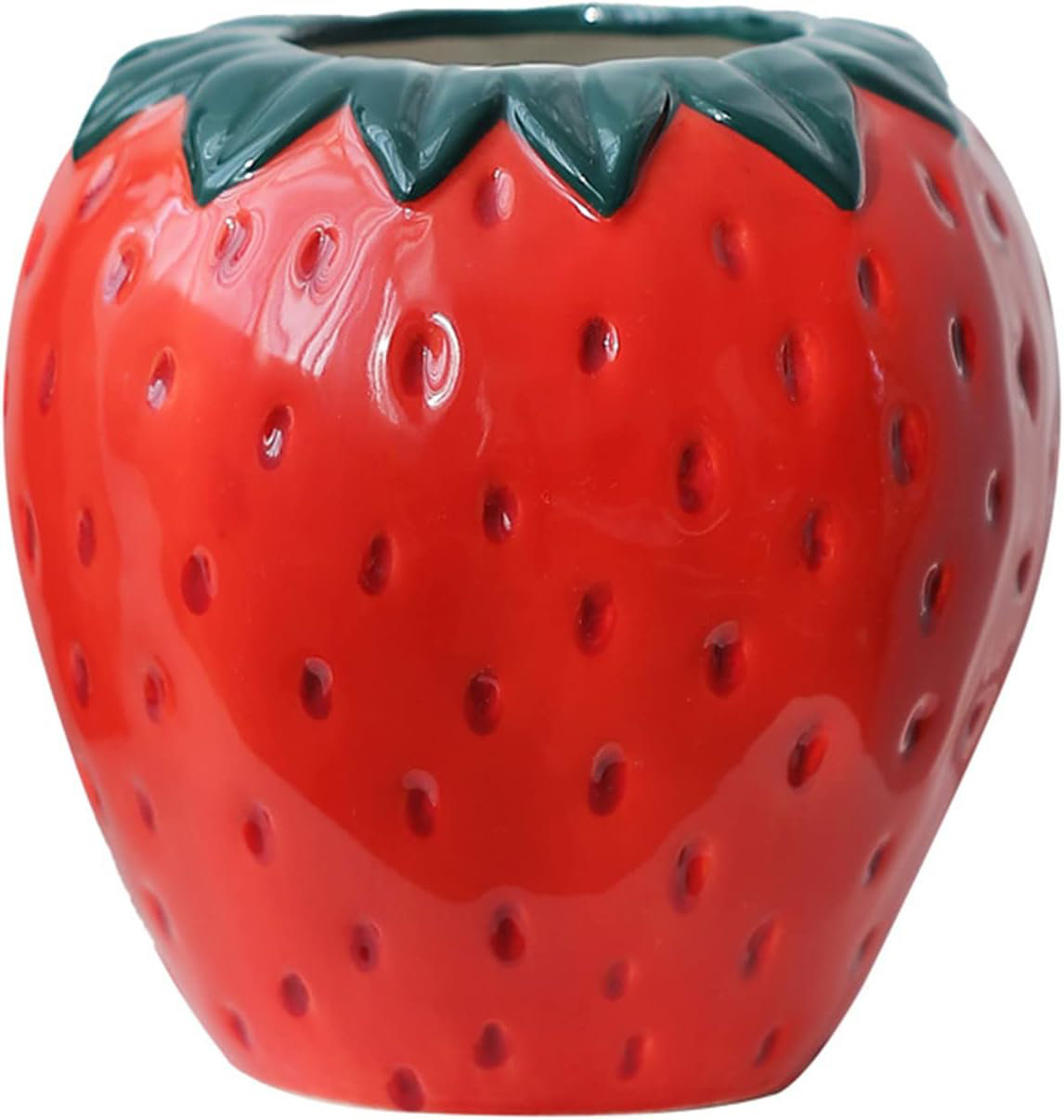 August Grove® Vintage Strawberry Ceramic Vase | Wayfair