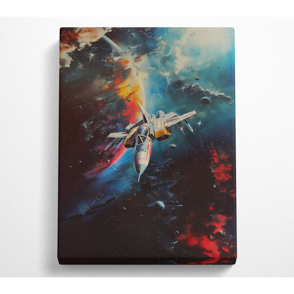 Bright Star Spaceship Galaxy - Wrapped Canvas Art Prints | Wayfair.co.uk
