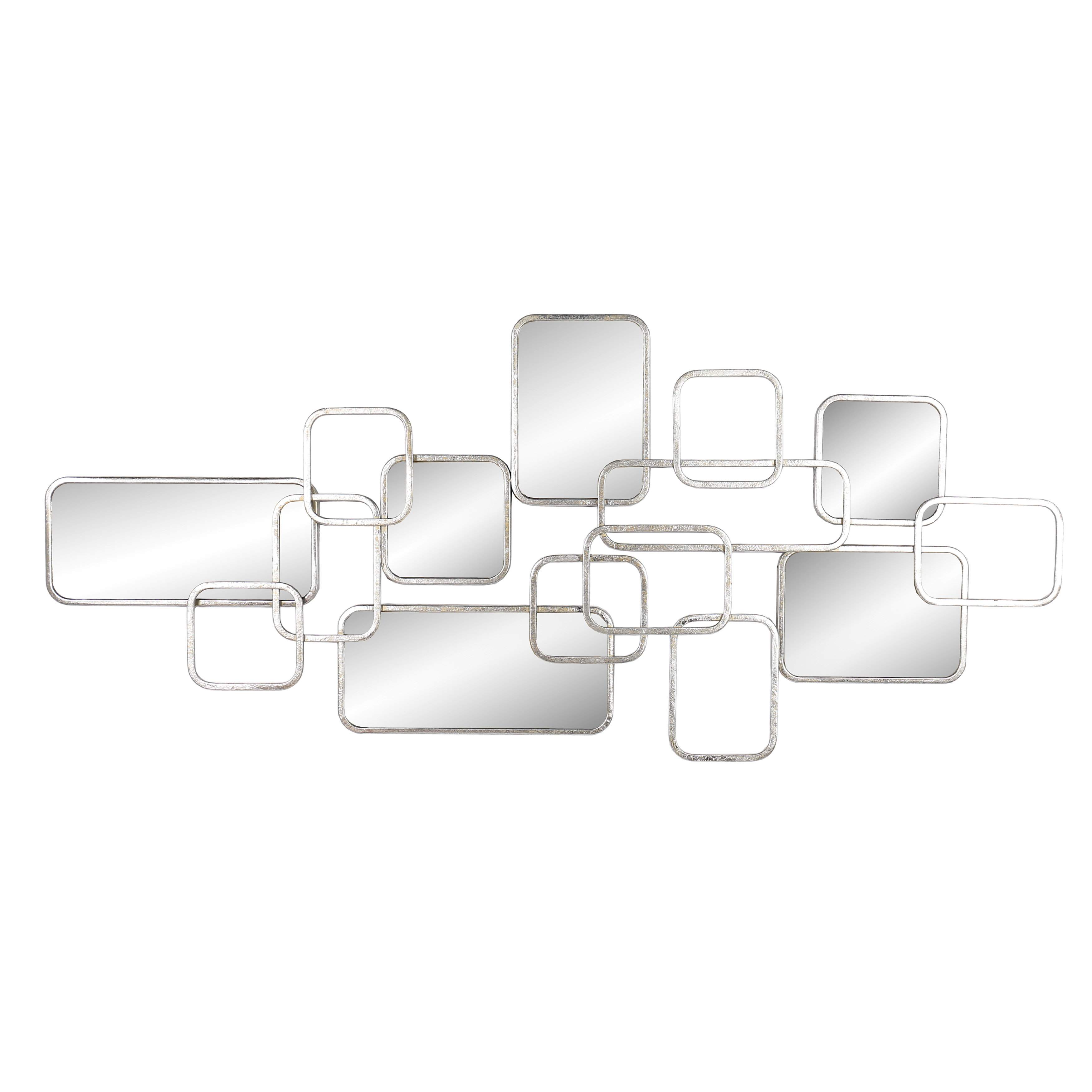 Mercer41 Baeden Modern Geometric Metal Wall Mirror with Overlapping ...