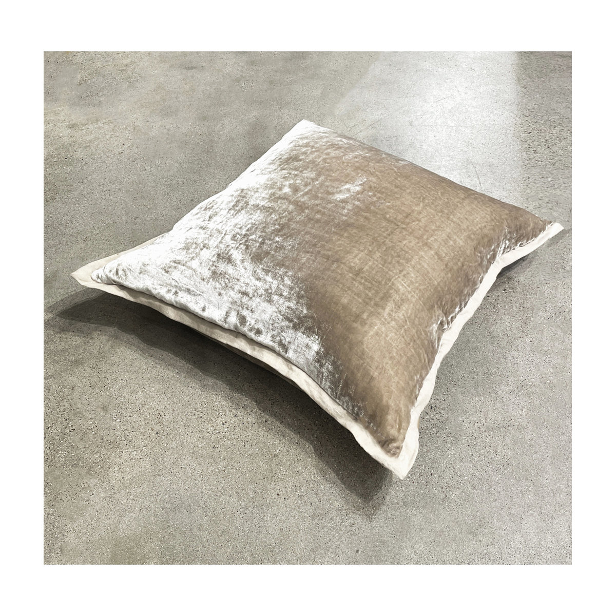 Linen Salvage Luxe Creme/Natural/Champagne/Sage Velvet 2-Piece Sham ...