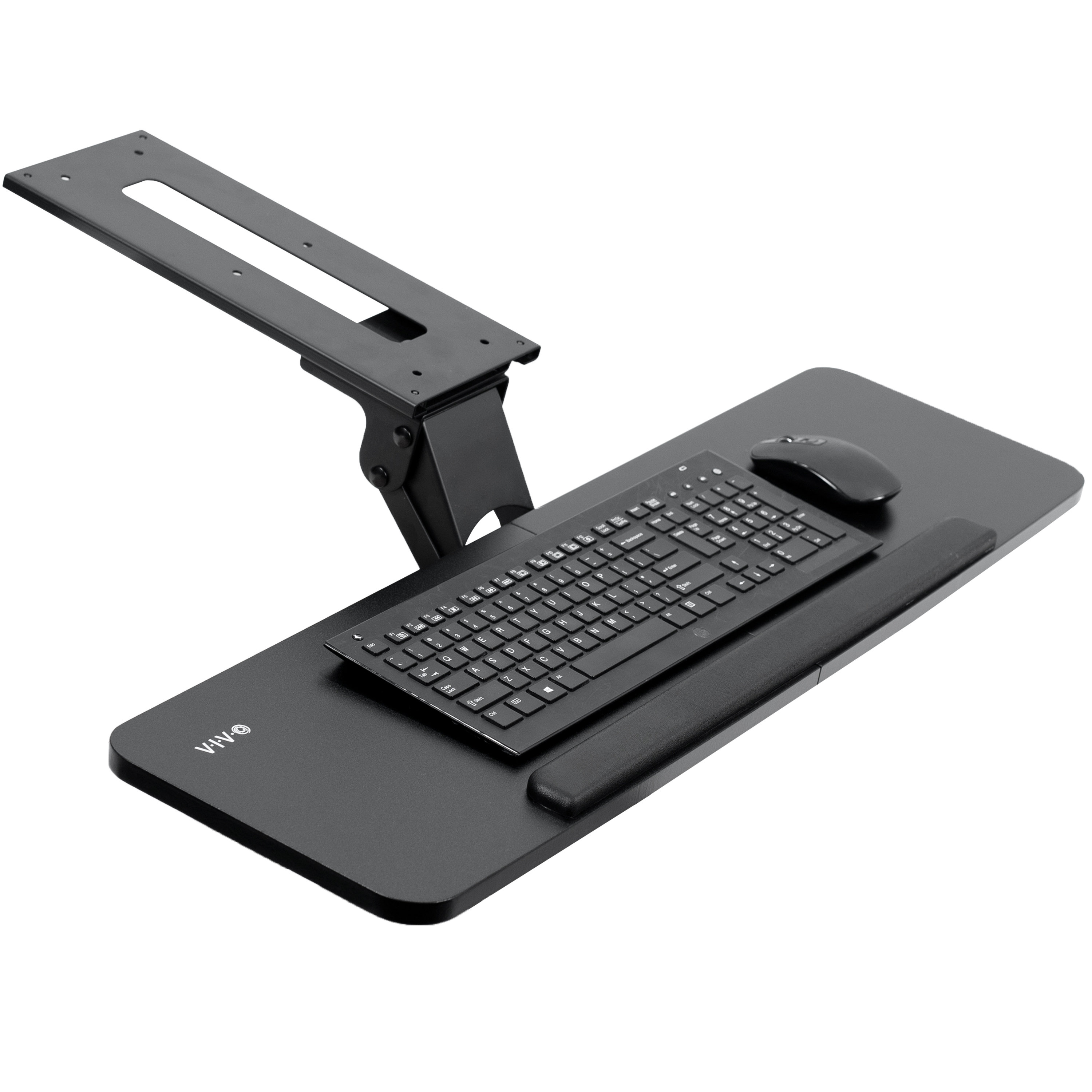 Vivo Adjustable 34" Keyboard & Mouse Platform Tray Under Desk Mount ...