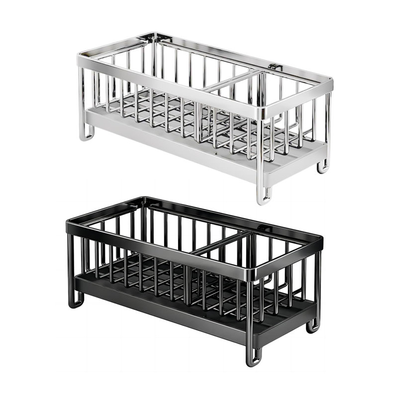 HAPPY LIFE Adjustable Silver Stainless Steel Sink Caddy | Rustproof ...