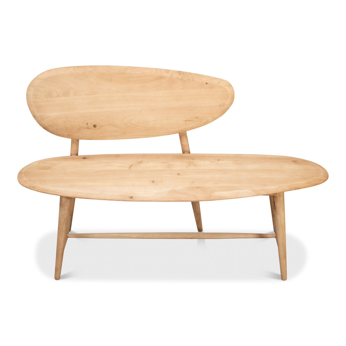 Sarreid Ltd Pebble Bench (1 Back) Lionskin Finish | Perigold