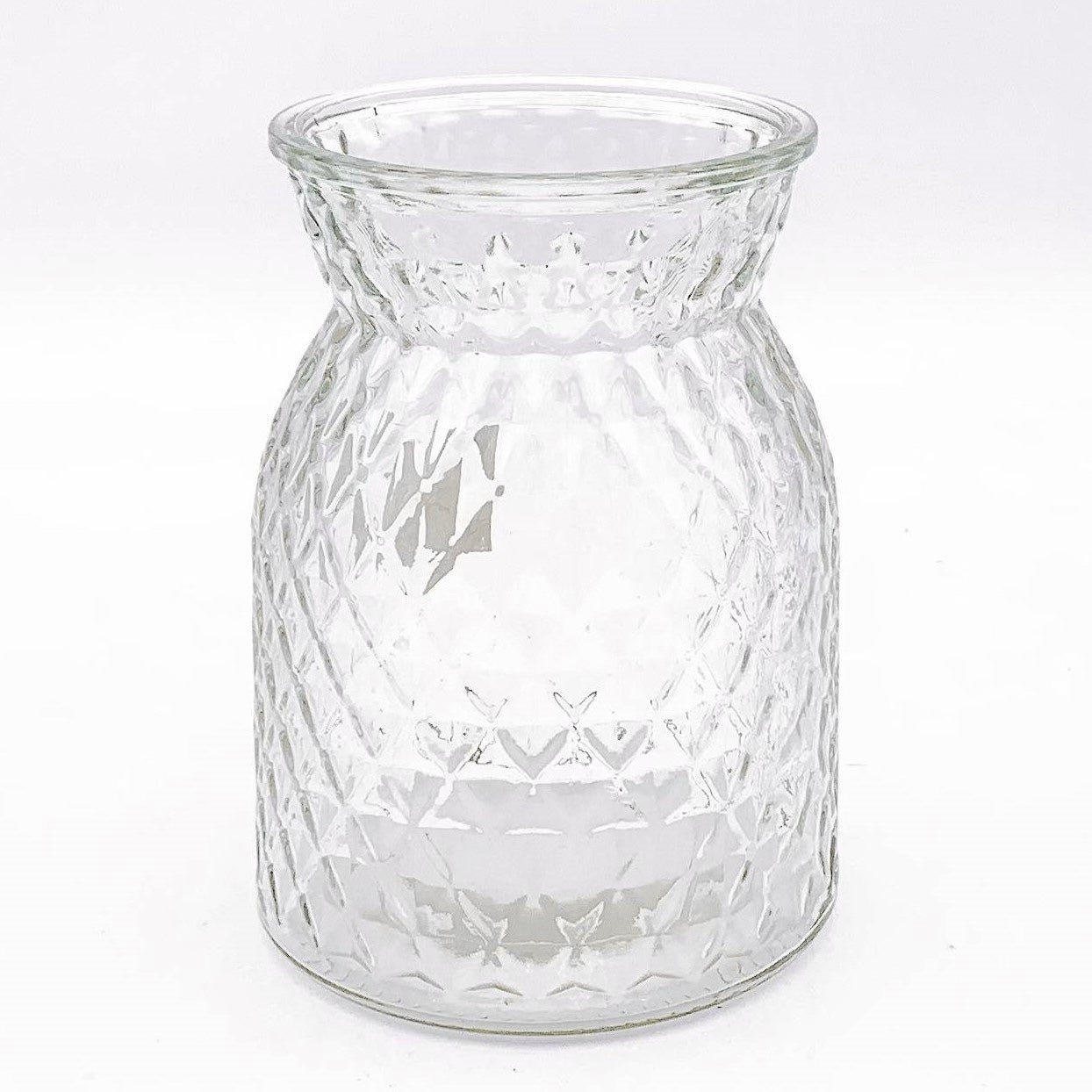 Wrought Studio™ Diamond Pattern Glass Vase | Wayfair