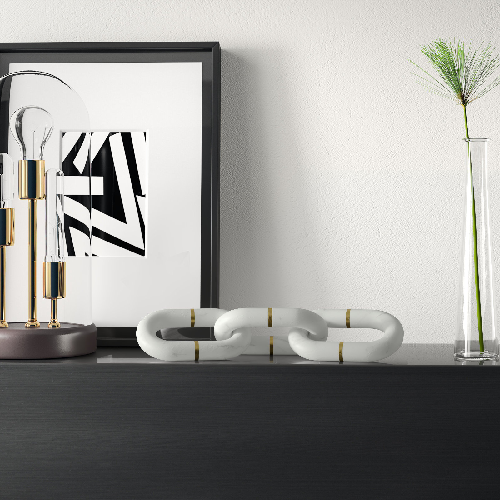 Wade Logan® Annelijn Marble Chain with Brass Accent Sculpture & Reviews ...