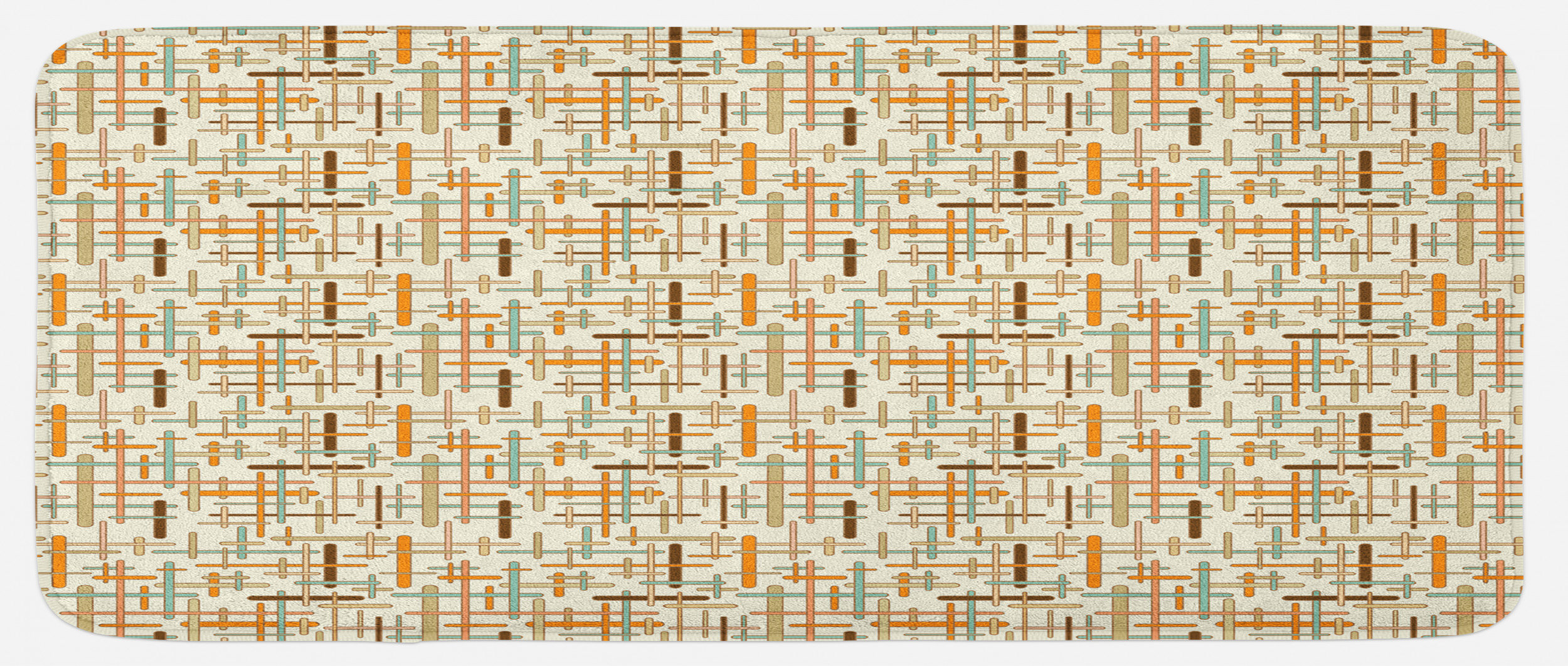 East Urban Home Vertical Horizontal Crossed Rounded Lines Geometric ...