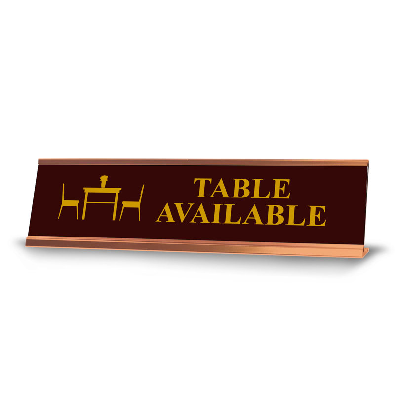 Signs ByLITA Table Available Desk Sign | Wayfair