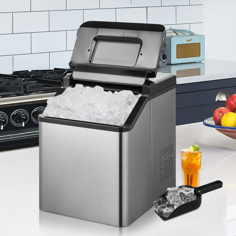 MoNiBloom Self Cleaning + Scoop + Handle Countertop Cube Shape Ice ...