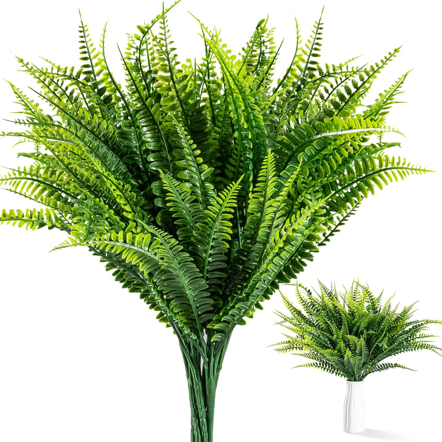 Ophelia & Co. 6 PCS Fake Fern ,Faux Ferns For Outdoor Planter Large ...