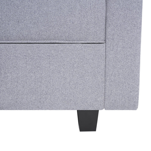 Ebern Designs Loret Modular Sectional 3 Seater Linen Sofa with Storage ...