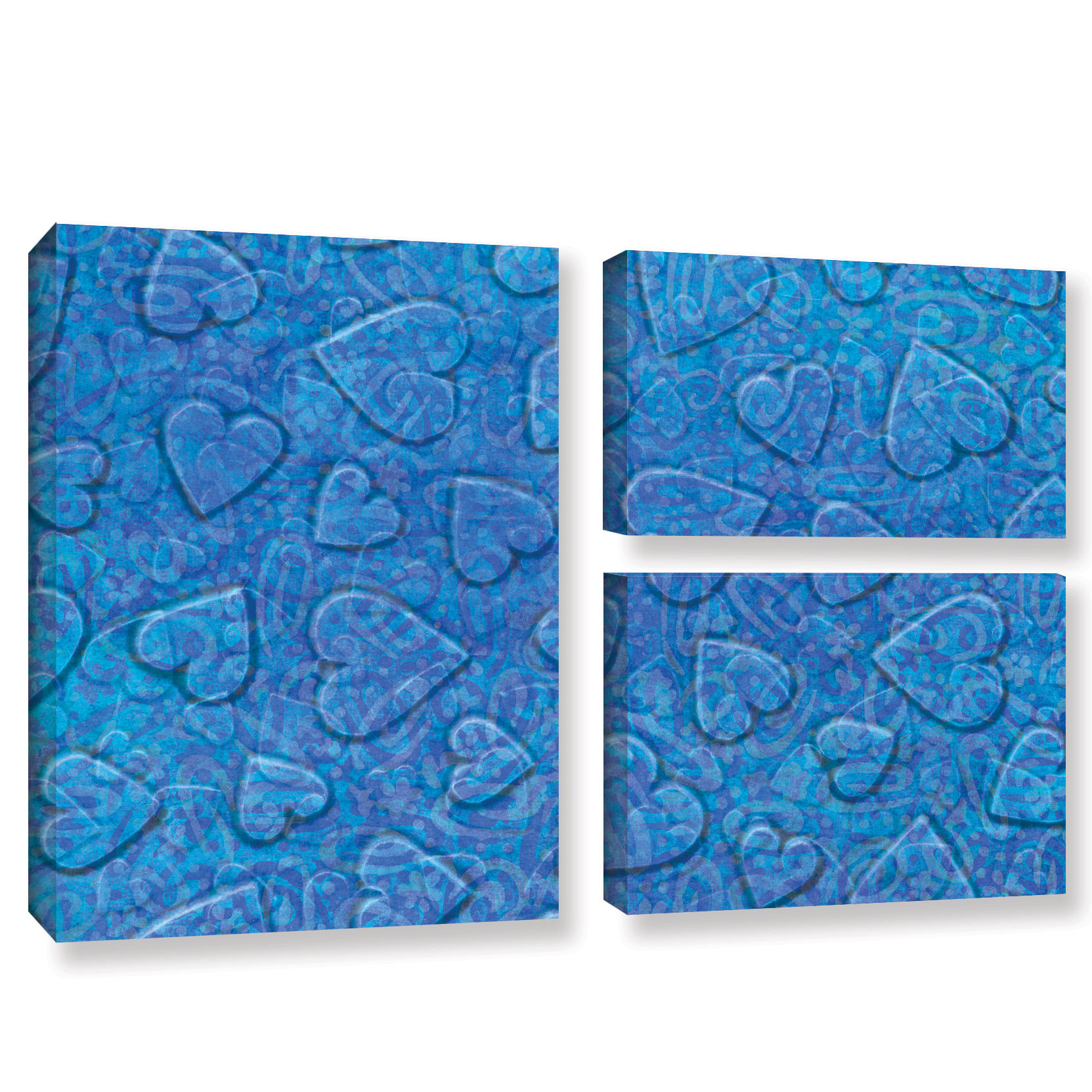 Isabelle & Max™ Lenny Large Heart Mixed Pattern - 3 Piece Graphic Art ...