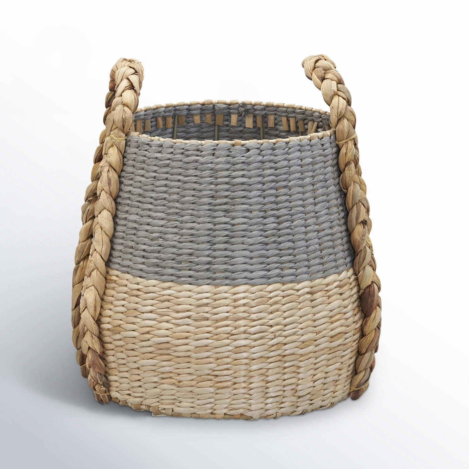 Birch Lane™ Armadi Two Tone Wicker Basket with Handles & Reviews | Wayfair