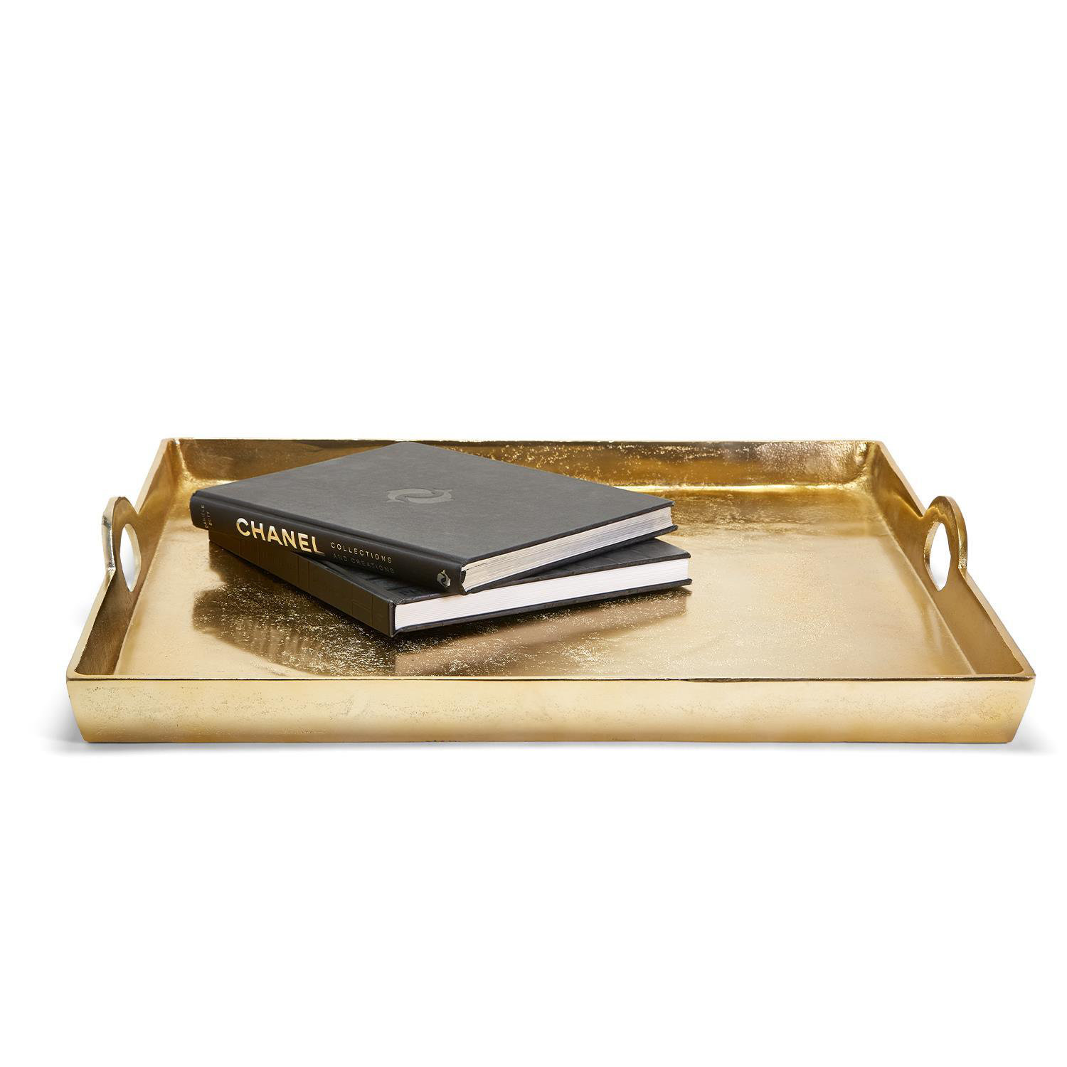 Everly Quinn Gold Hotel De Ville Decorative Square Tray Recycled ...