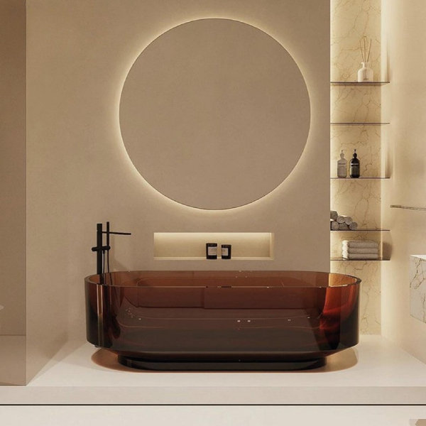moonlight design Modern Creative Brown Clear Resin Bathtub | Wayfair