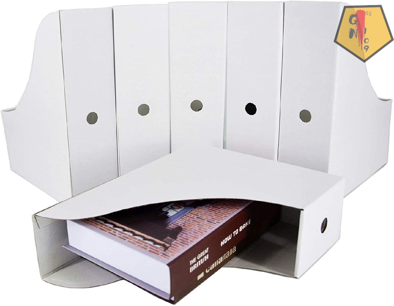 GN109 Porte-magazines blanc (paquet de 6) Porte-revues en carton-Porte ...