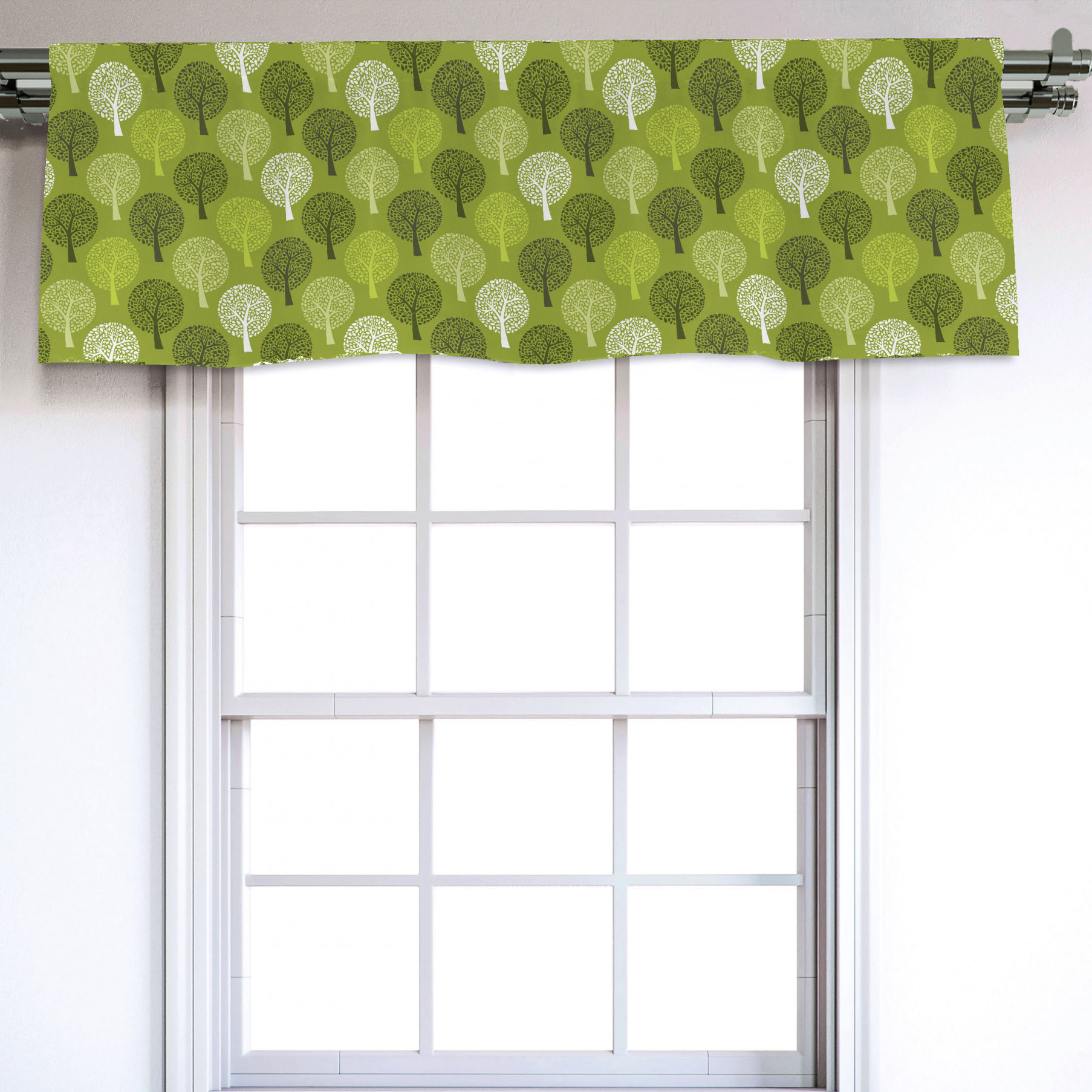 Ambesonne Leaves 54" Window Valance | Wayfair