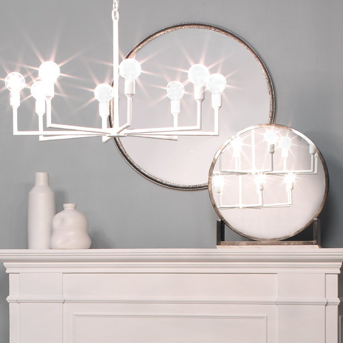 Birch Lane™ Marble Round Floor Mirror | Wayfair