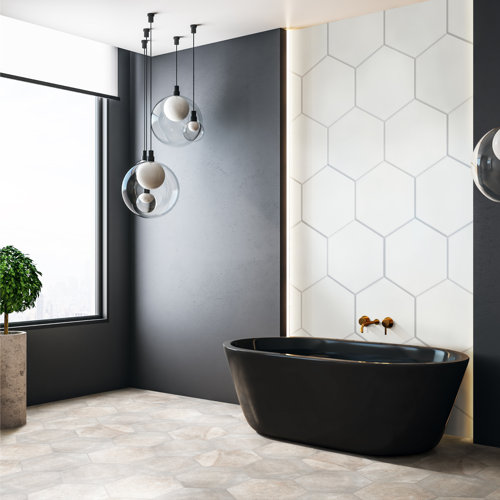 Merola Tile Textile Basic 19" x 22" Porcelain Wall & Floor Tile | Wayfair