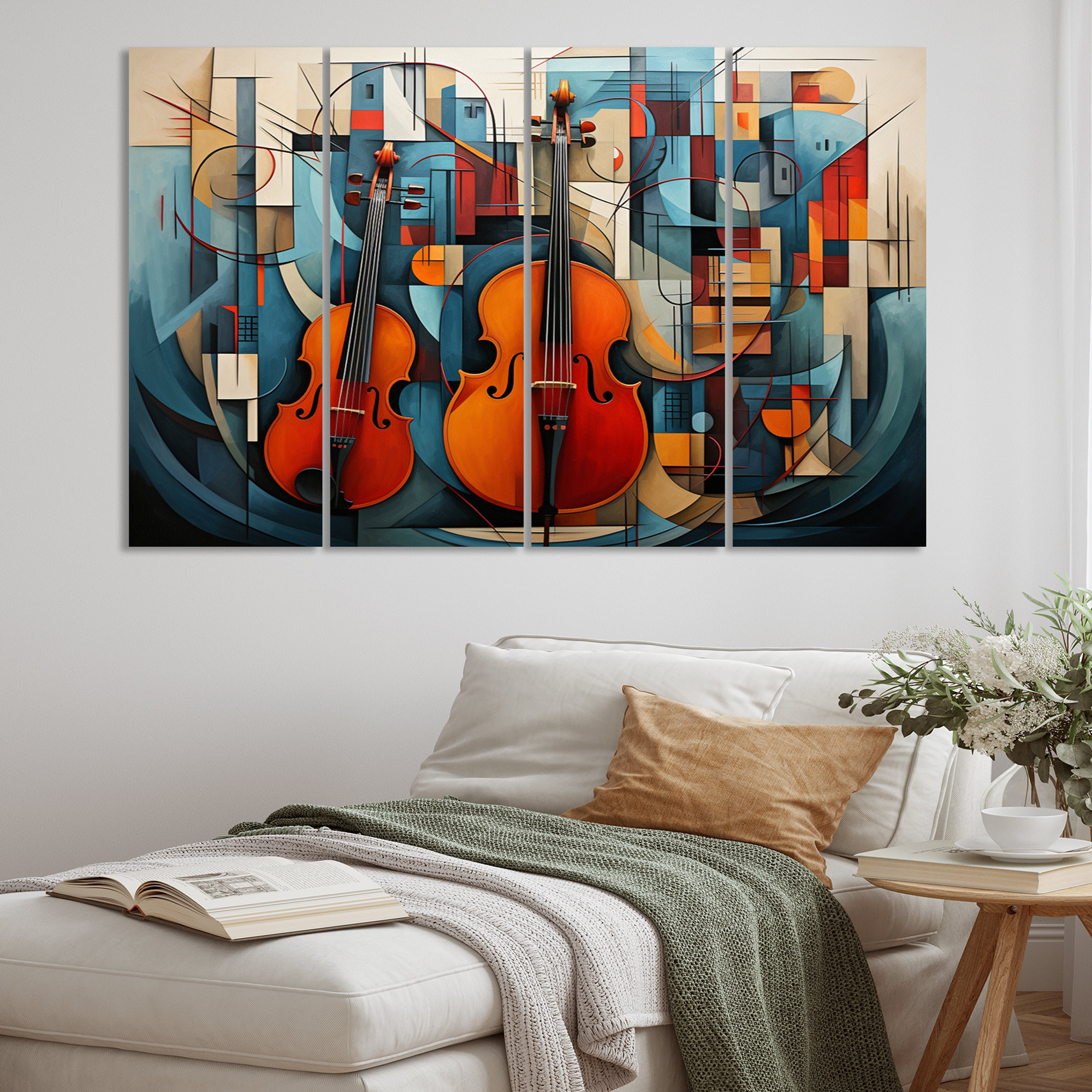 DesignArt Cubism Music Forms I - Cubism Metal Art Print Set 4 - Wayfair ...