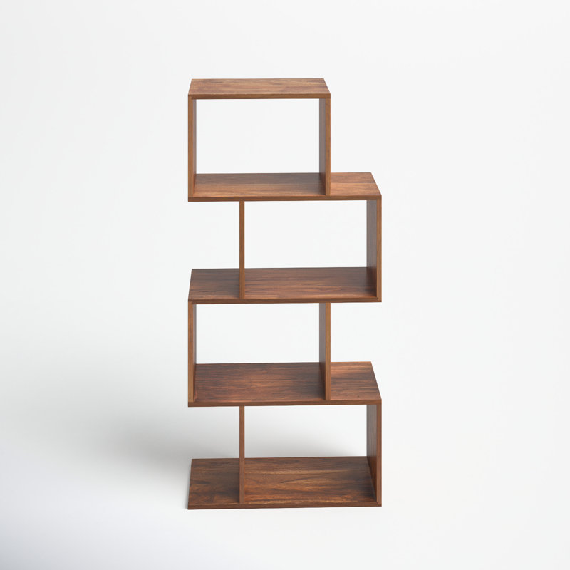 Wade Logan® Arlyssa Solid Wood Geometric Bookcase & Reviews | Wayfair