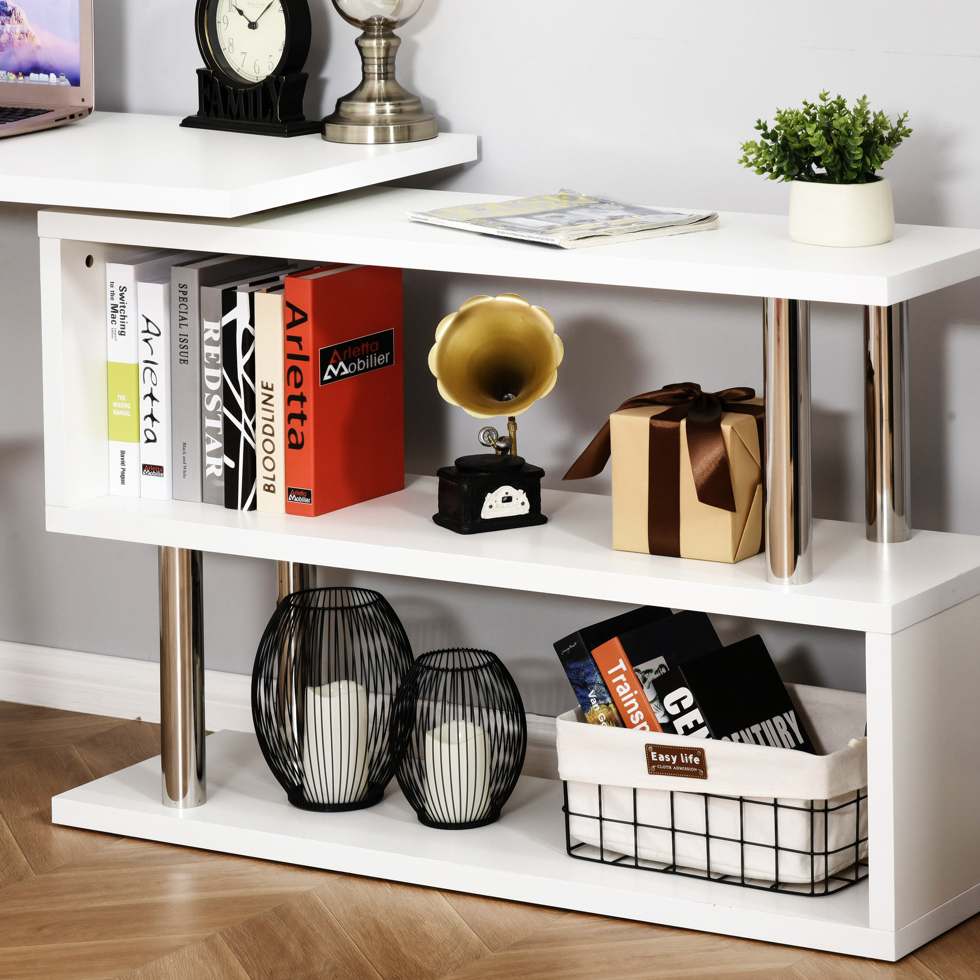 Wrought Studio Homcom Rotating Computer Desk - Wayfair Canada