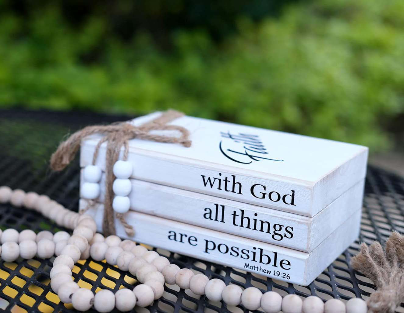 Latitude Run® Farmhouse Wooden Decor Book Stack Rustic Faux Book Stacks ...