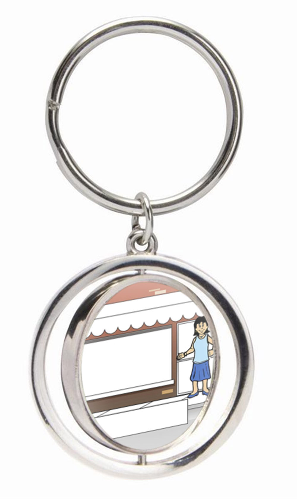 Printed Perfection Personalized Store Front - Female Small Spinning Key ...