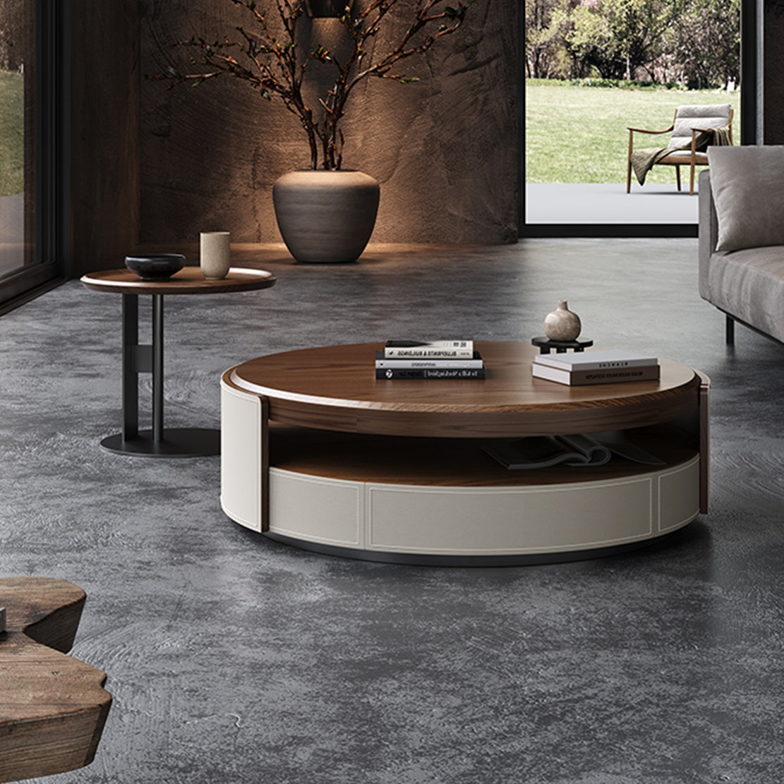 Aurora Craft Ancient style round coffee table living room - Wayfair Canada